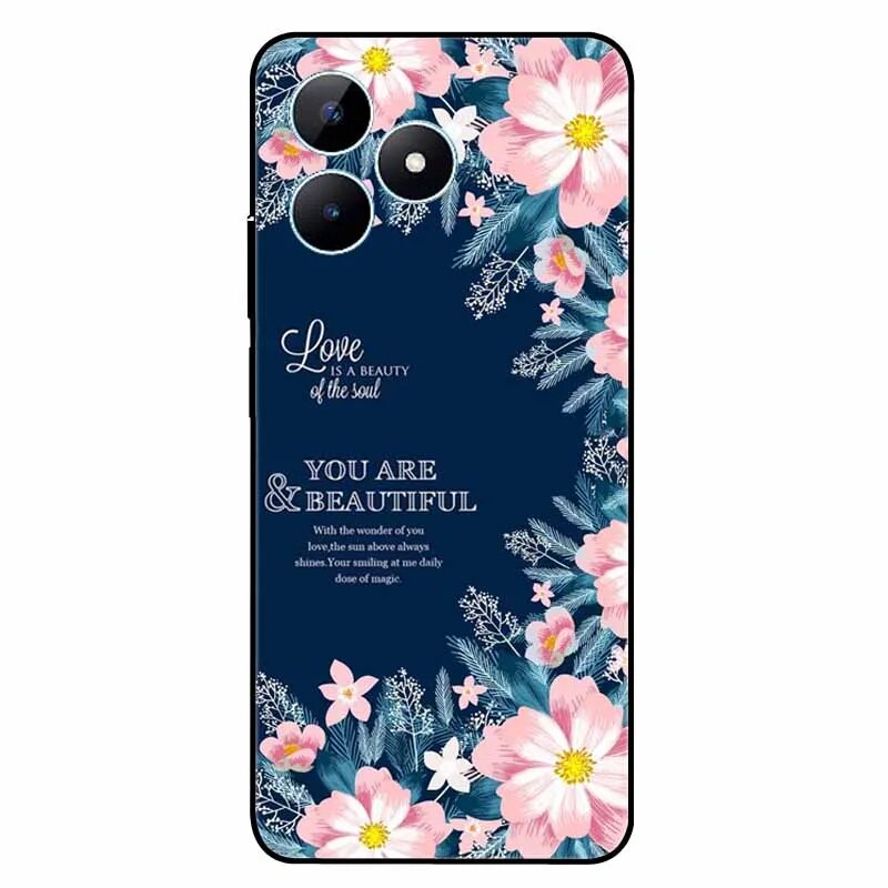 Для Realme Note 50, силиконовый роскошный мягкий чехол из ТПУ для Realme Note 50 4G, бампер для 56