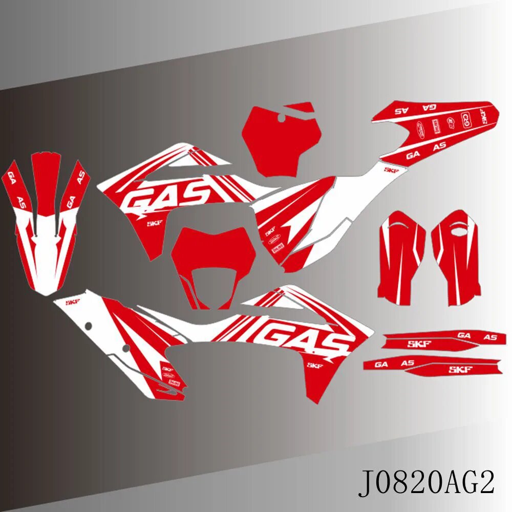 Для GASGAS GAS MC EX EC 125 250 300 350 450 2021 2022 2023 полностью графические наклейки задний фон для мотоцикла с индивидуальным номером Blank