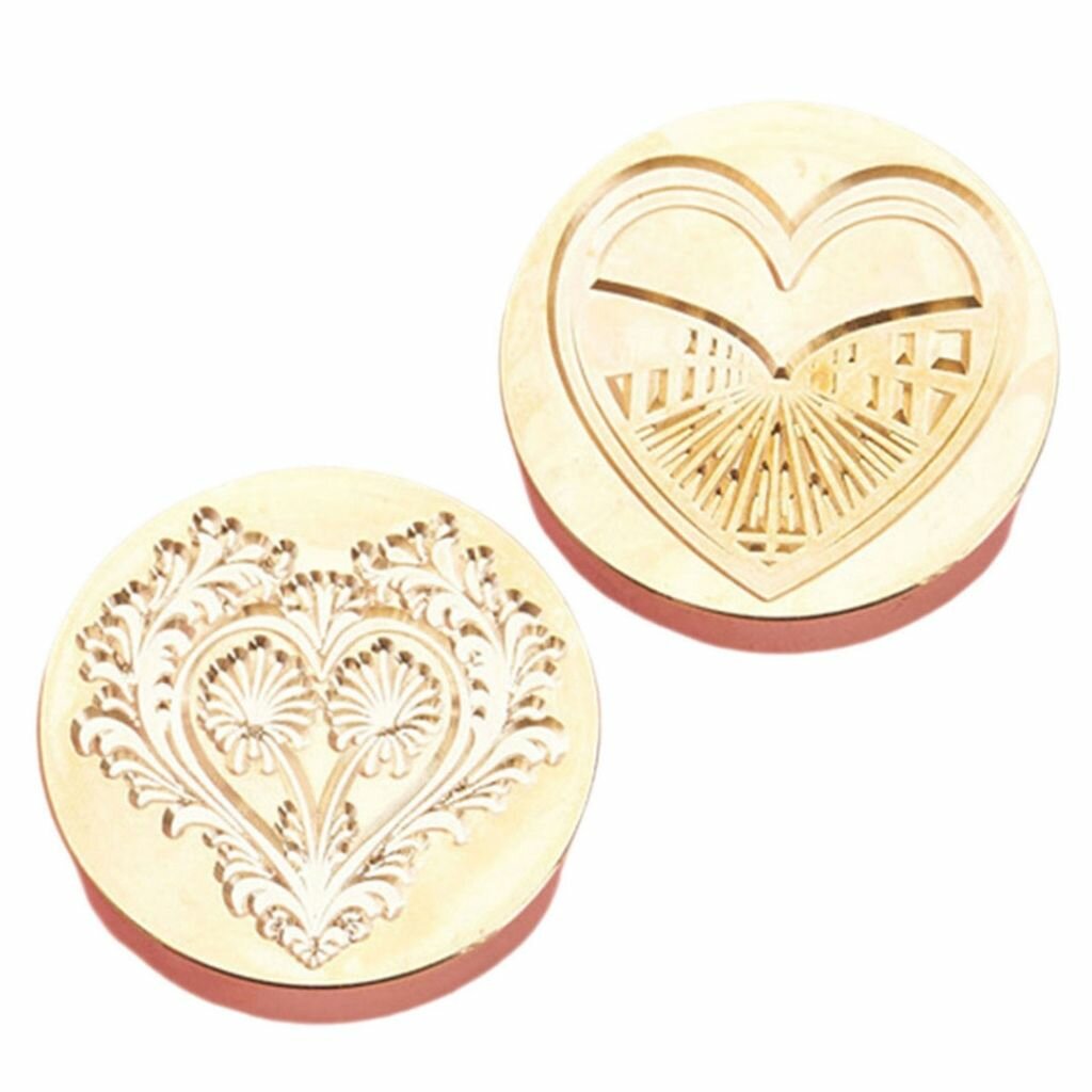2 шт, штамп с изображением сердца любви, тисненая запечатывающая головка для приглашений, конвертов, украшений скрапбукинга