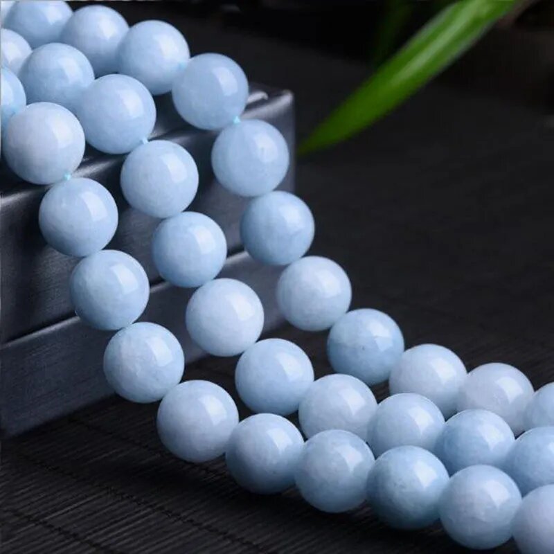 Ювелирные бусины аквамарин IUXURYGEM-TOUCH 4/6/8/10/12 мм 12mm Approx 32Pcs
