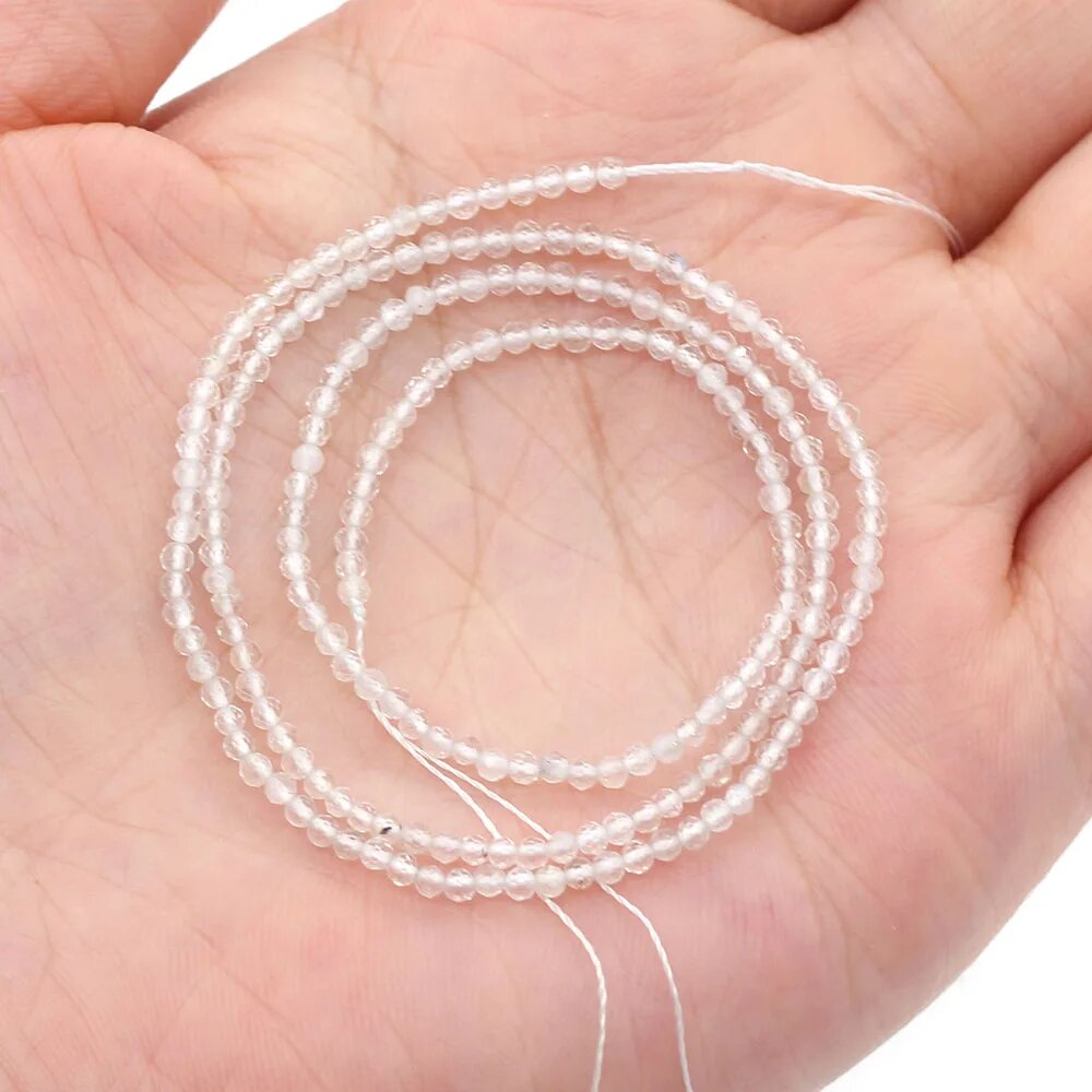 Розовый кварц аметист бусины 2-3 мм Белый, 3 мм, White spinel