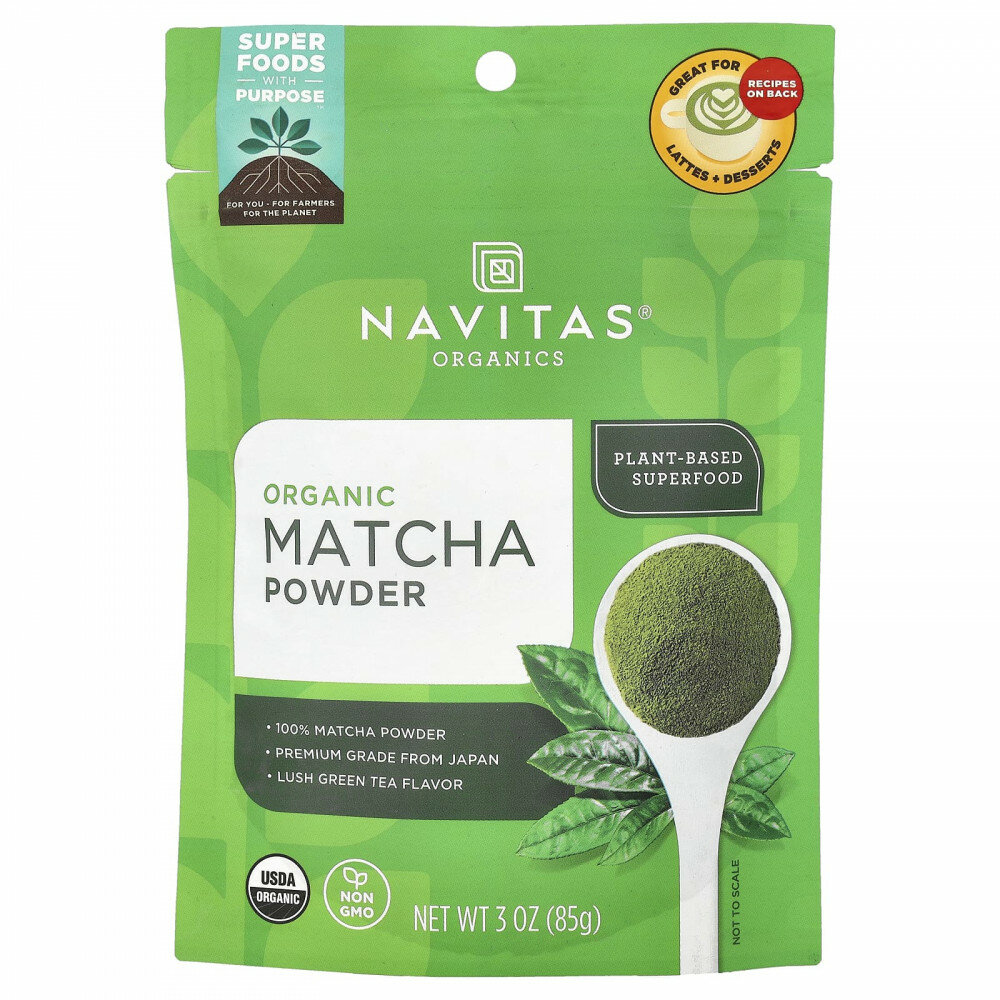 Navitas Organics, Органический порошок матча, 85 г