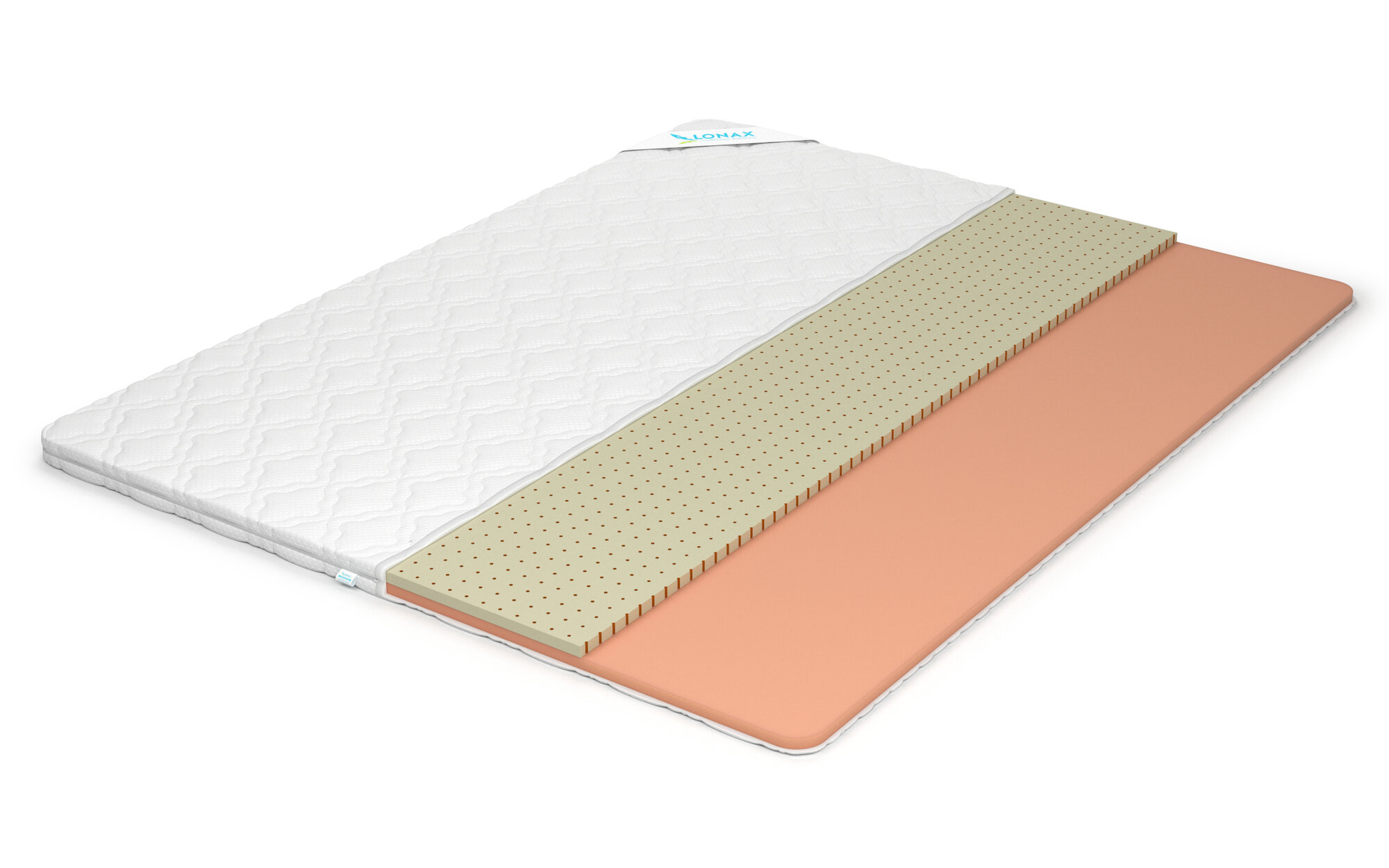 Матрас Lonax ППУ Latex 4 90х195 серии Топпер высота 4 см анатомический мягкий латексный Беспружинный