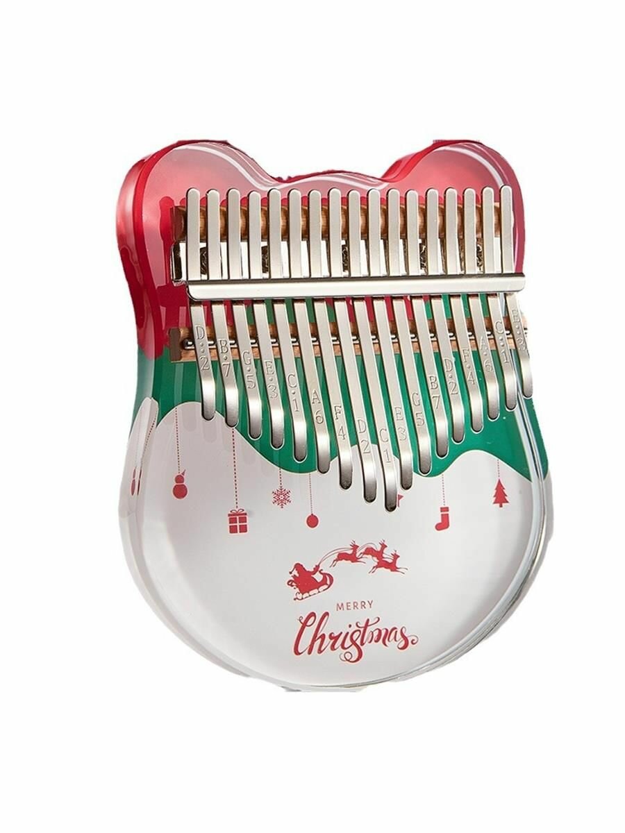 Пальчиковая калимба "Медвежье рождество", акрил, звук 17-21 тон