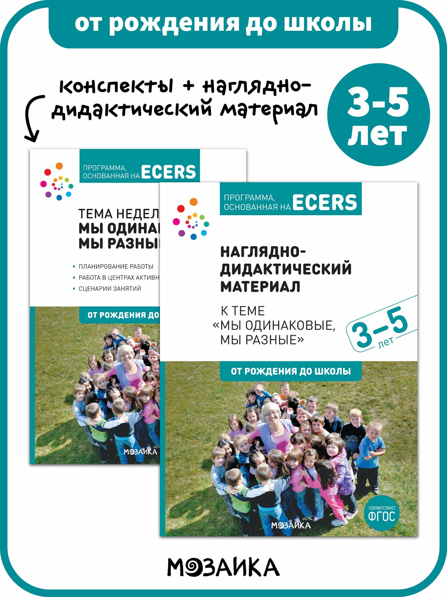 Конспекты и наглядный материал от рождения до школы для занятий с детьми 3-5 лет, Мы одинаковые, мы разные, ECERS