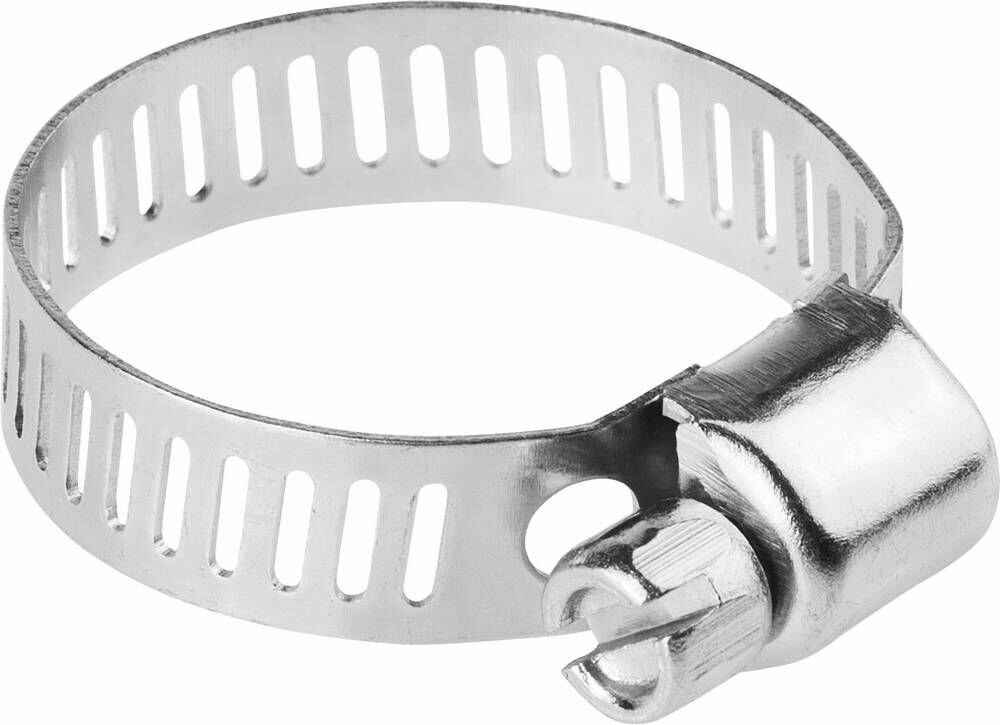 Хомуты стальные STAYER, 18-25 мм, просечная лента 8 мм, цинк, 5 штук 3780-18-25_z01