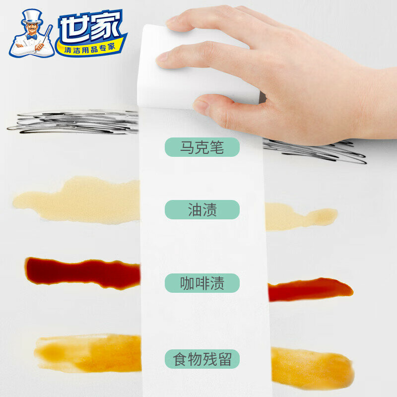 Shijia Nano Sponge Magic Eraser Kitchen Cleaning Cloth, Absorbent, Removes Oil Stains, 12 Pieces