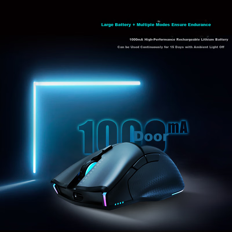 Игровая мышь ThundeRobot Shadow Shark ML703Pro Dual Mode Wired Wireless 2.4G eSports 19000DPI RGB PUBG CF, black