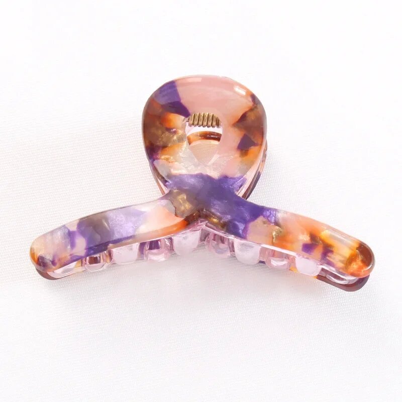 Bgffuy мини однотонный леопардовый принт акриловый крест крабовые когти заколка для волос корейская мода для девочек женские аксессуары для волос