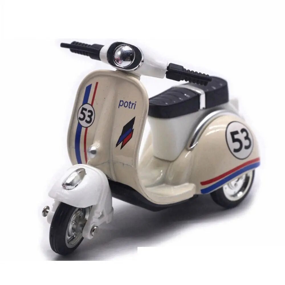 Модель автомобиля Vespa 1:43, белый скутер