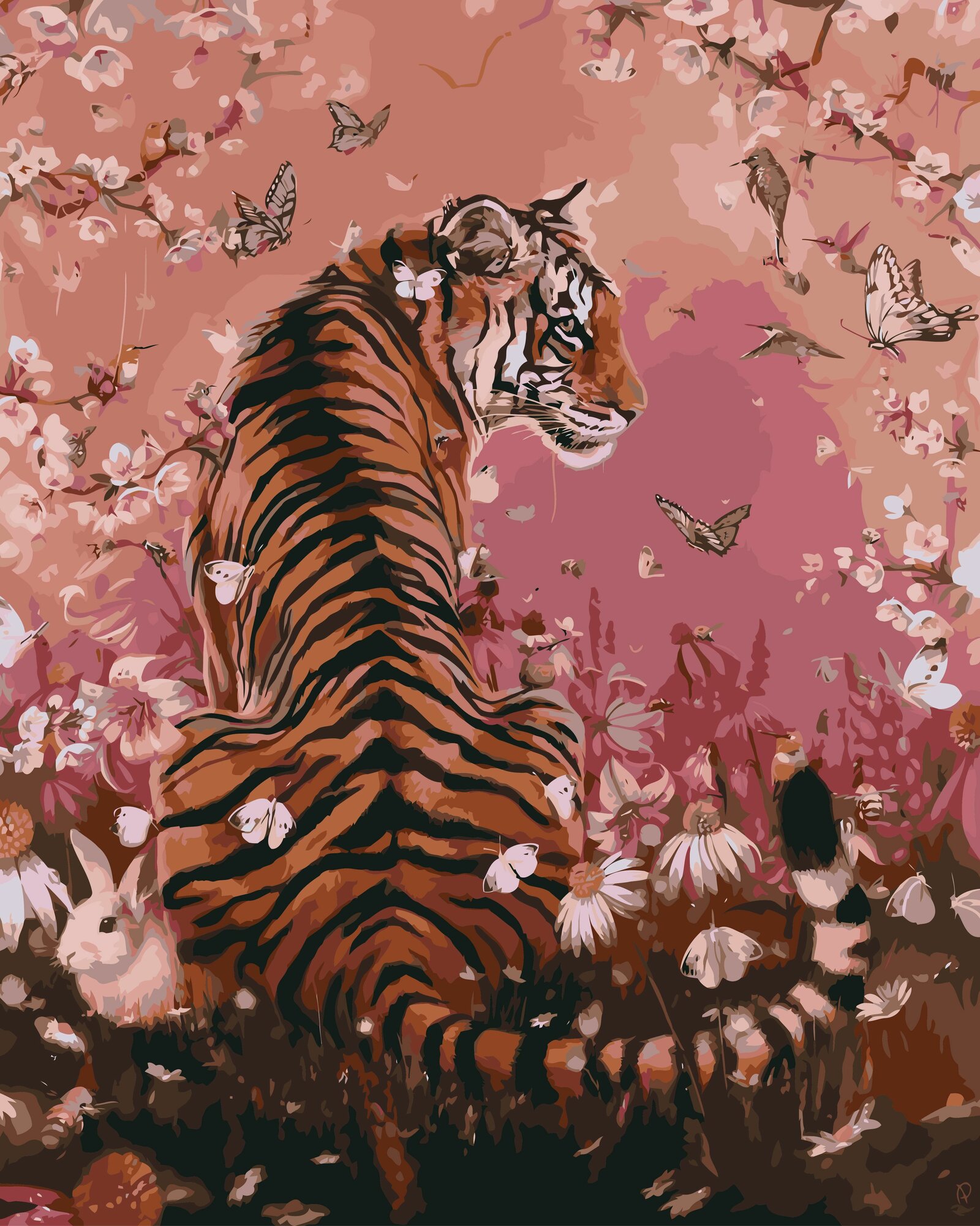 Картина по номерам R-425 "Дремучий тигр" 40х50 см