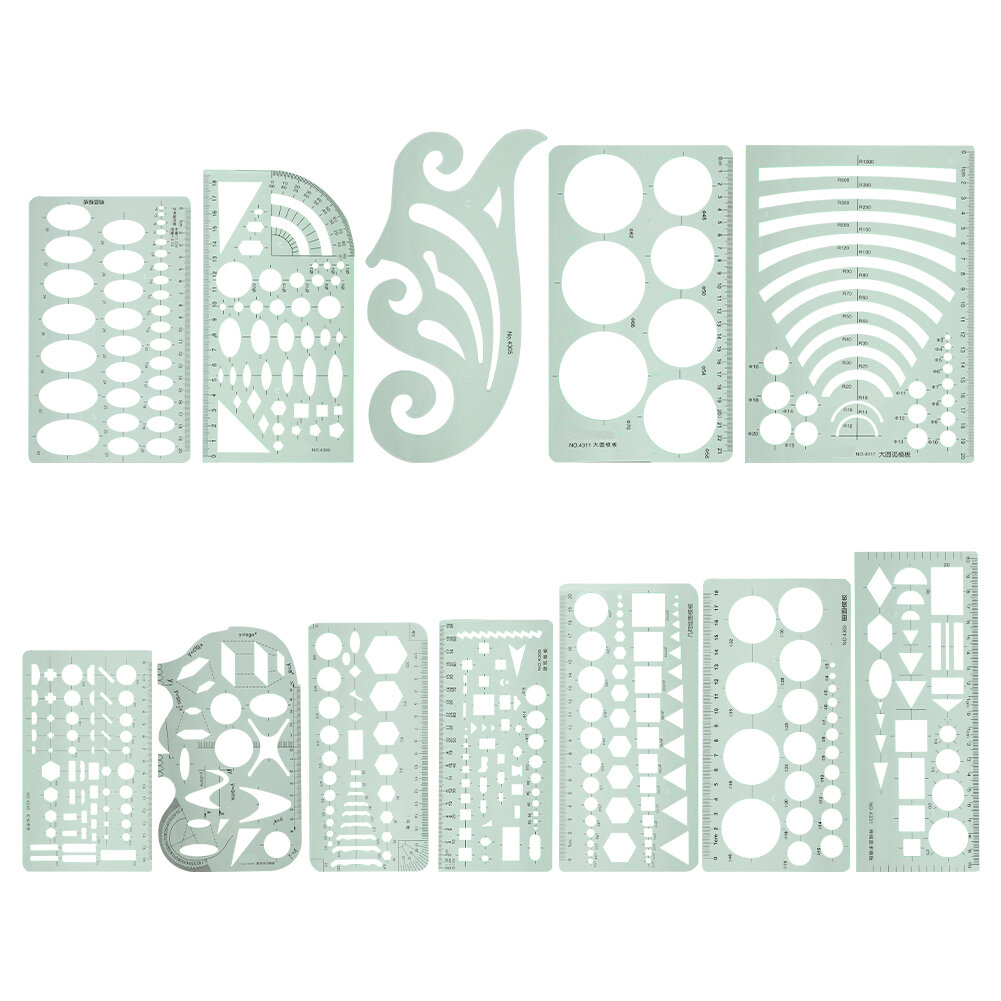 Набор из 12 криволинейных лекал для создания выкроек и черчения