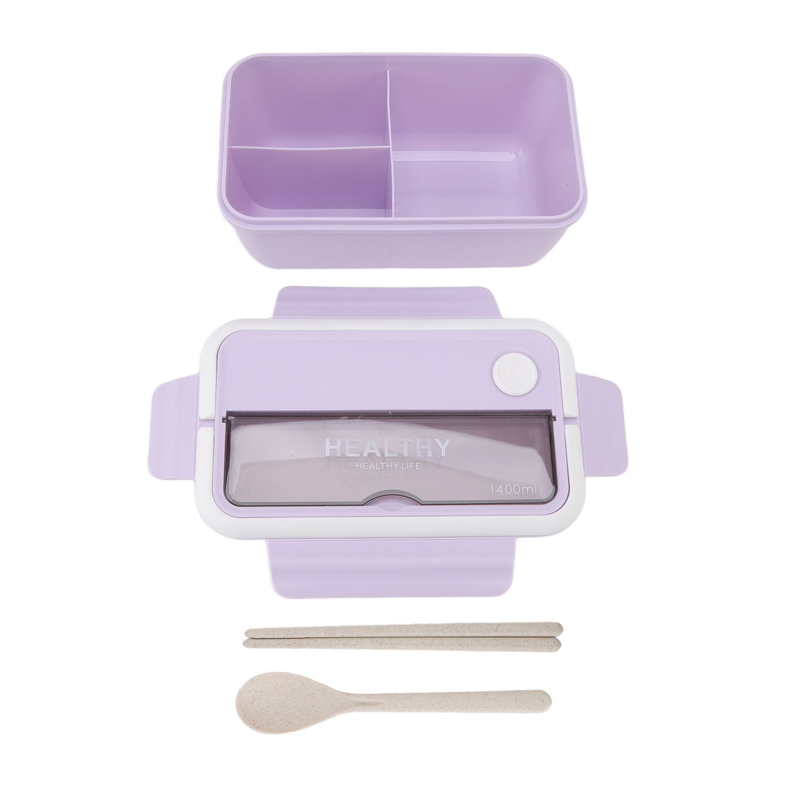 1400 мл Bento Box портативный с разделителем большой емкости безопасный для микроволновой печи японский контейнер для обеда для студентов офиса фиолетовый