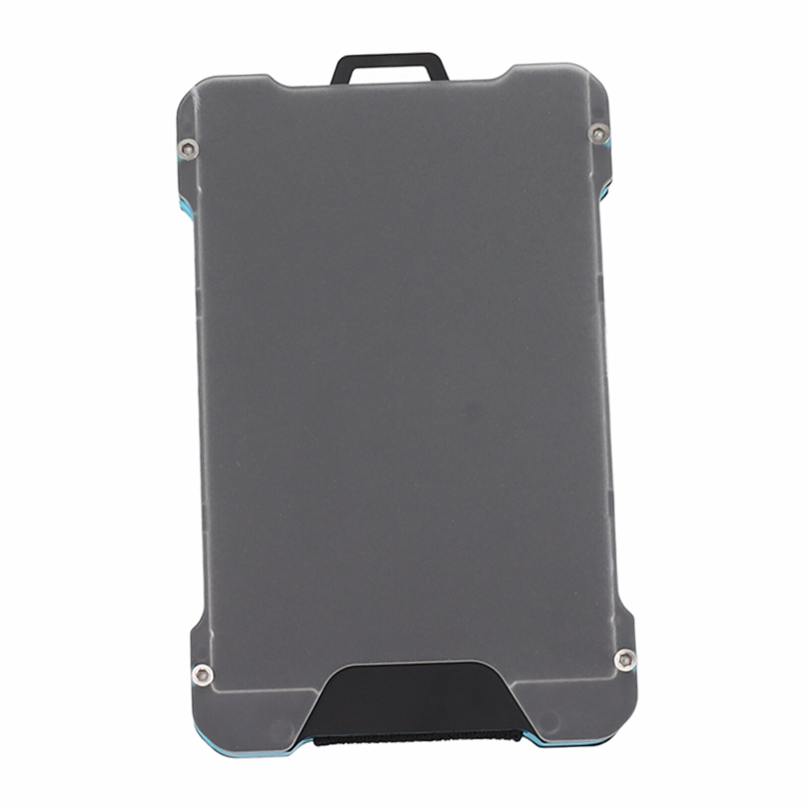 Slim Wallet Transparent Badge Card Pocket Anti Demagnetization Aluminum Alloy Holder Blue