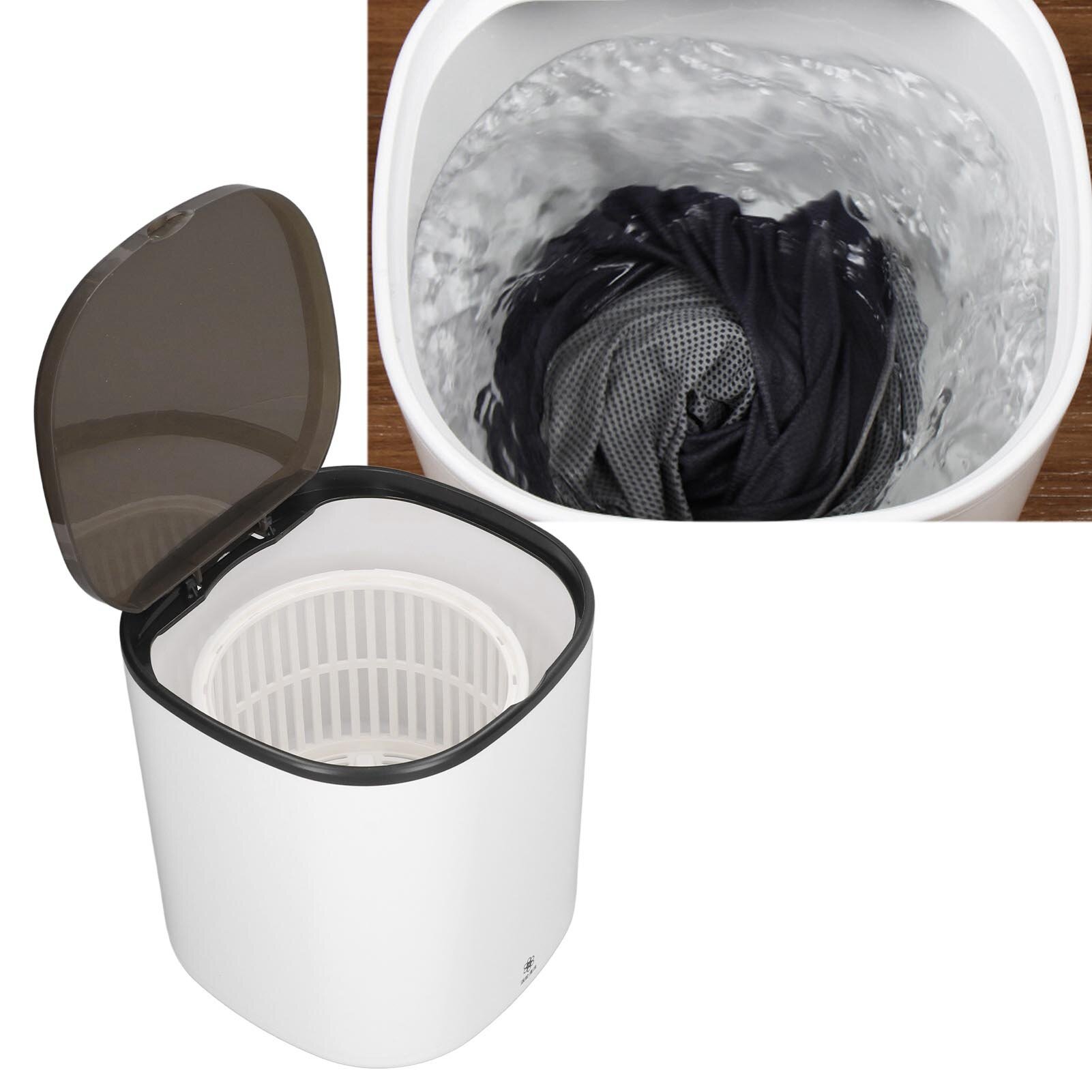 Портативная мини-стиральная машина 4,5 л, небольшая турбинная стиральная машина с вращающейся сливной корзиной для туристической квартиры, автофургона, от 100 до 240 В, белая вилка стандарта США