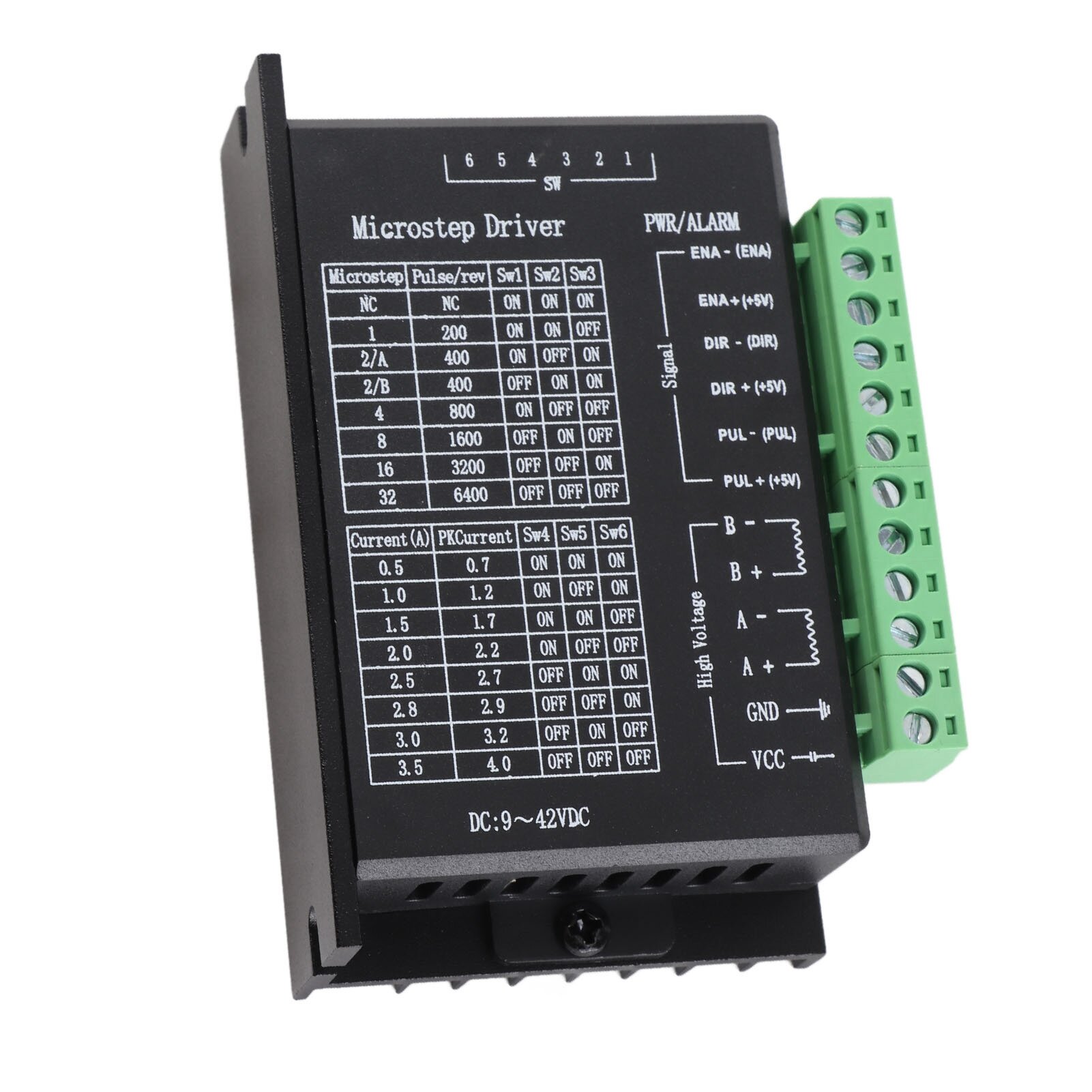 Драйвер шагового двигателя TB6600 с оптической изоляцией 4А 42В DC для NEMA 17/23/34