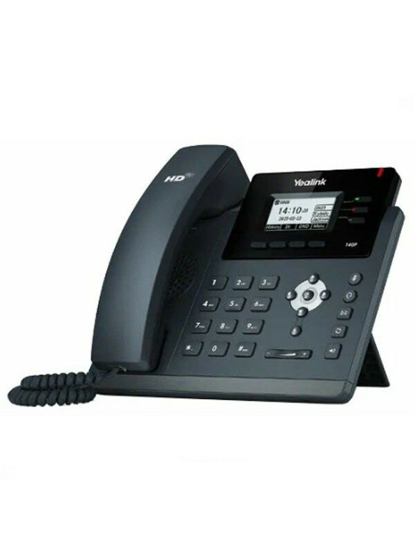 VoIP-телефон Yealink SIP-T40P, черный, 6 портов LAN, монохромный дисплей, PoE