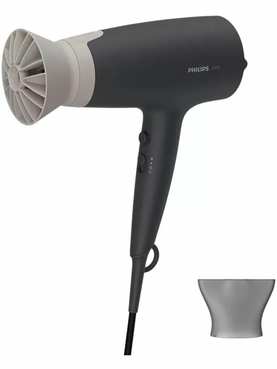 Фен Philips 3000 Series BHD302/10, 1600 Вт, ThermoProtect, черный