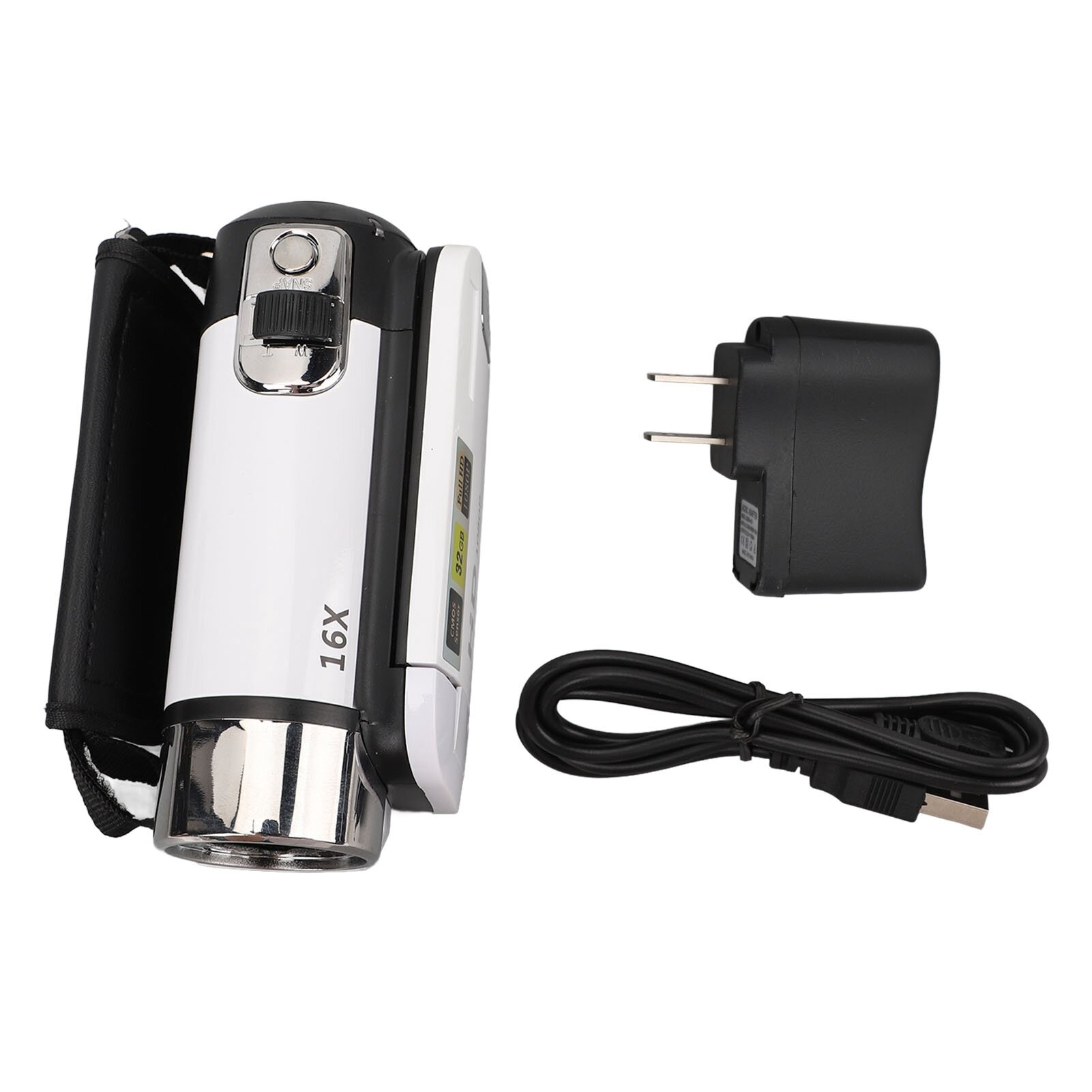 Цифровая камера HD 16 МП с защитой от сотрясений, 2,7-дюймовый экран, 16-кратный цифровой зум, 1080P, видеокамера для видеоблогов для путешествий, вилка стандарта США