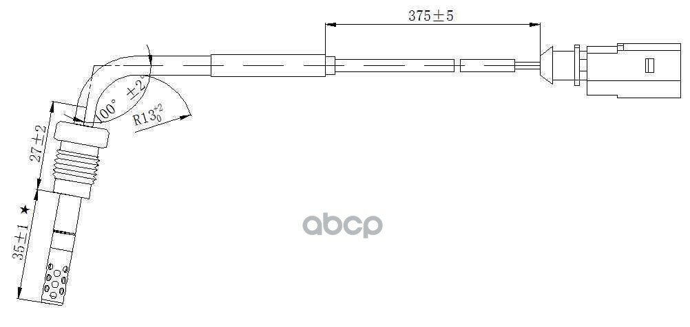 Датчик температуры выхлопных газов AUDI A6 3.0 TDI/ PORSCHE CAYENNE 3.0 Diesel/ MACAN 3.0 S Diesel/PANAMERA 3.0 D/ VW TOUAREG.
