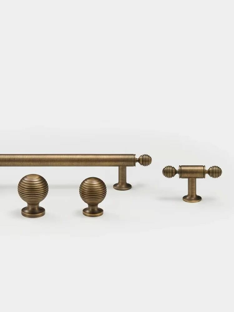 Латунная ручка для мебели 160 мм античная бронза 8808RB (2 шт) для шкафов, кухни, комодов