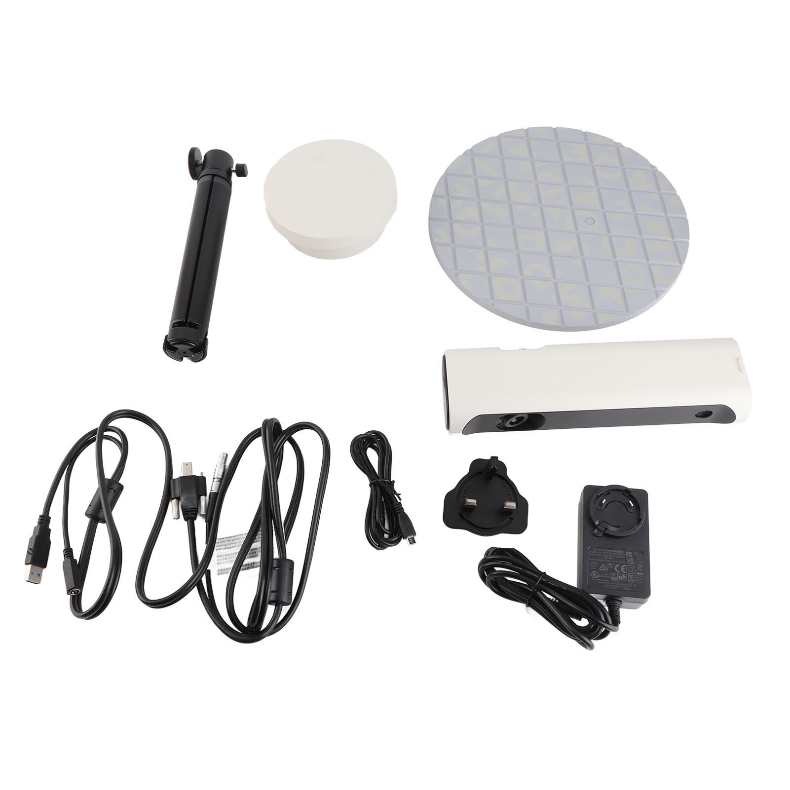 Ручной 3D-сканер для 3D-печати, точность 0.1 мм, 10 кадров/с, зона сканирования 400x250 мм, сканирование черных объектов