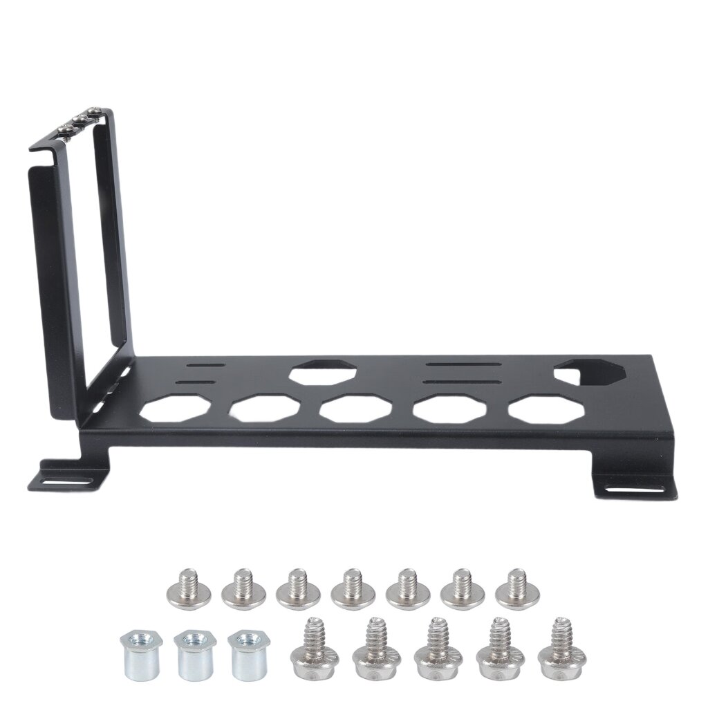 Вертикальный монтажный кронштейн видеокарты для установки вентилятора-черный