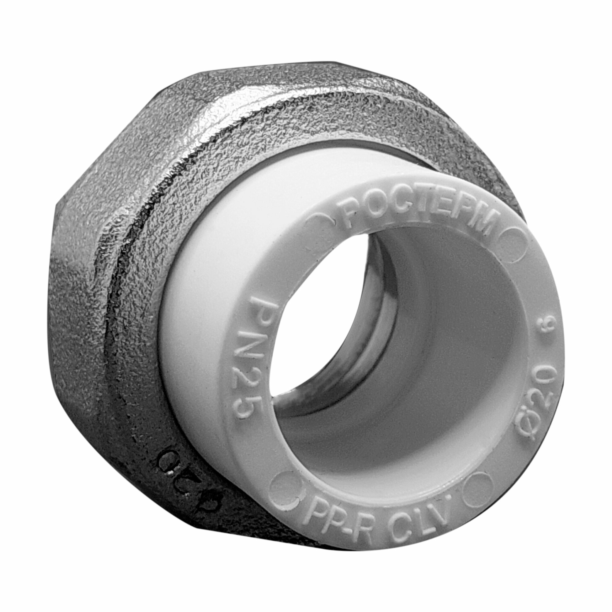 Муфта PPR ростерм, комбинированная, разъемная, d20х1/2, внутренняя резьба