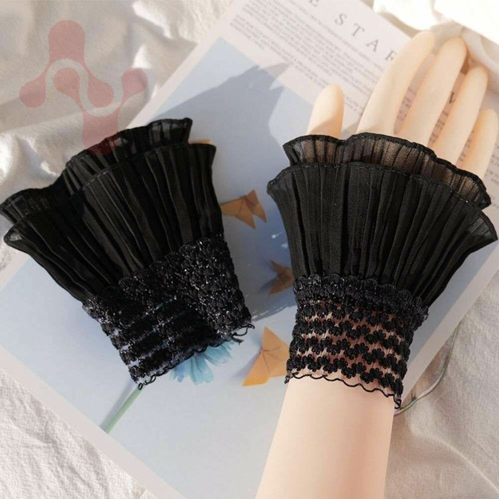 Поддельный рукав поддельная манжета из полиэстера, длина 13 см, пара съемных манжет для обновления образа и стильного акцента на рукавах