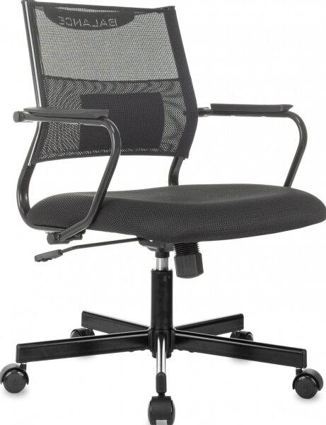 Кресло Бюрократ CH Balance-Low черный Elastic-102 TW-11 сетка/ткань низк. спин. крестов. металл черный