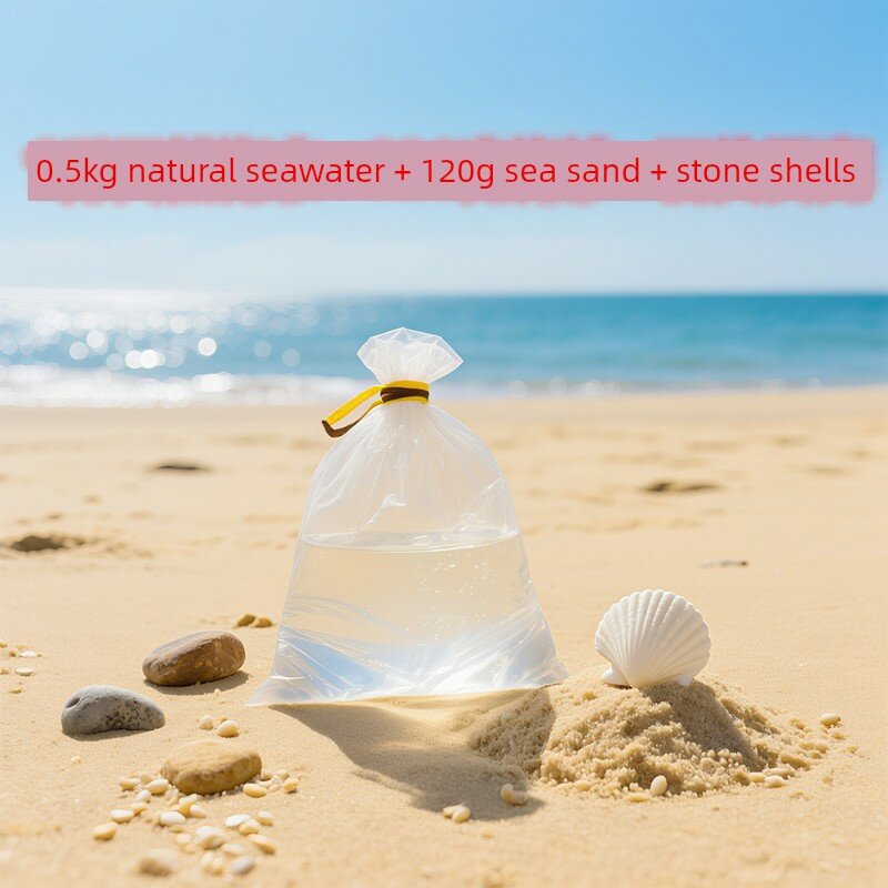 Натуральная морская вода 0.5кг (1 фунт) с 120г морским песком и декоративными камнями для аквариумов