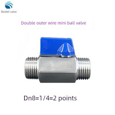 Мини-шаровой кран из нержавеющей стали 304, мини-шаровой кран из внутренней и внешней проволоки, небольшой шаровой кран