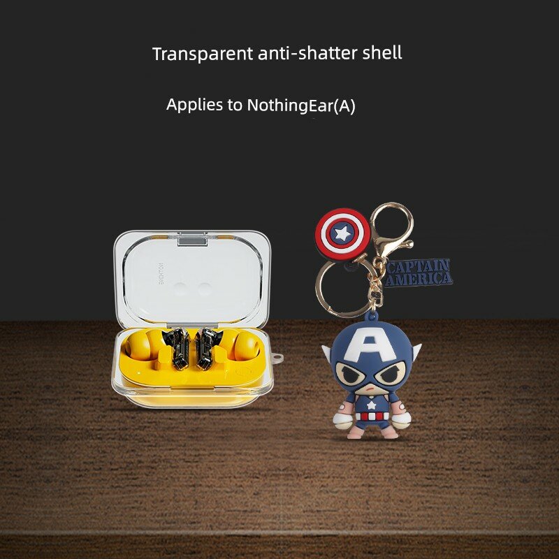 Чехол для Nothing Ear (a) прозрачный, защитный, полностью закрывающий, противоударный, для Bluetooth-наушников Nothing