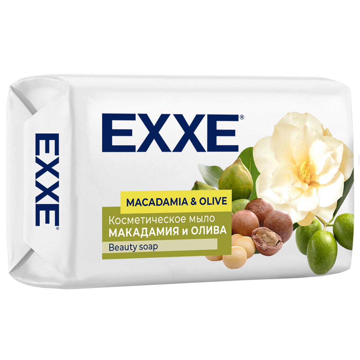 Косметическое мыло универсальное твердое EXXE Макадамия и олива 90г