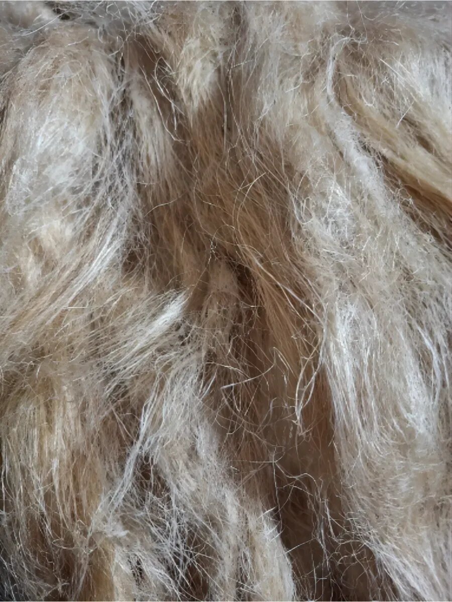 Набор льняное волокно - 15 г, для волос ватной игрушке