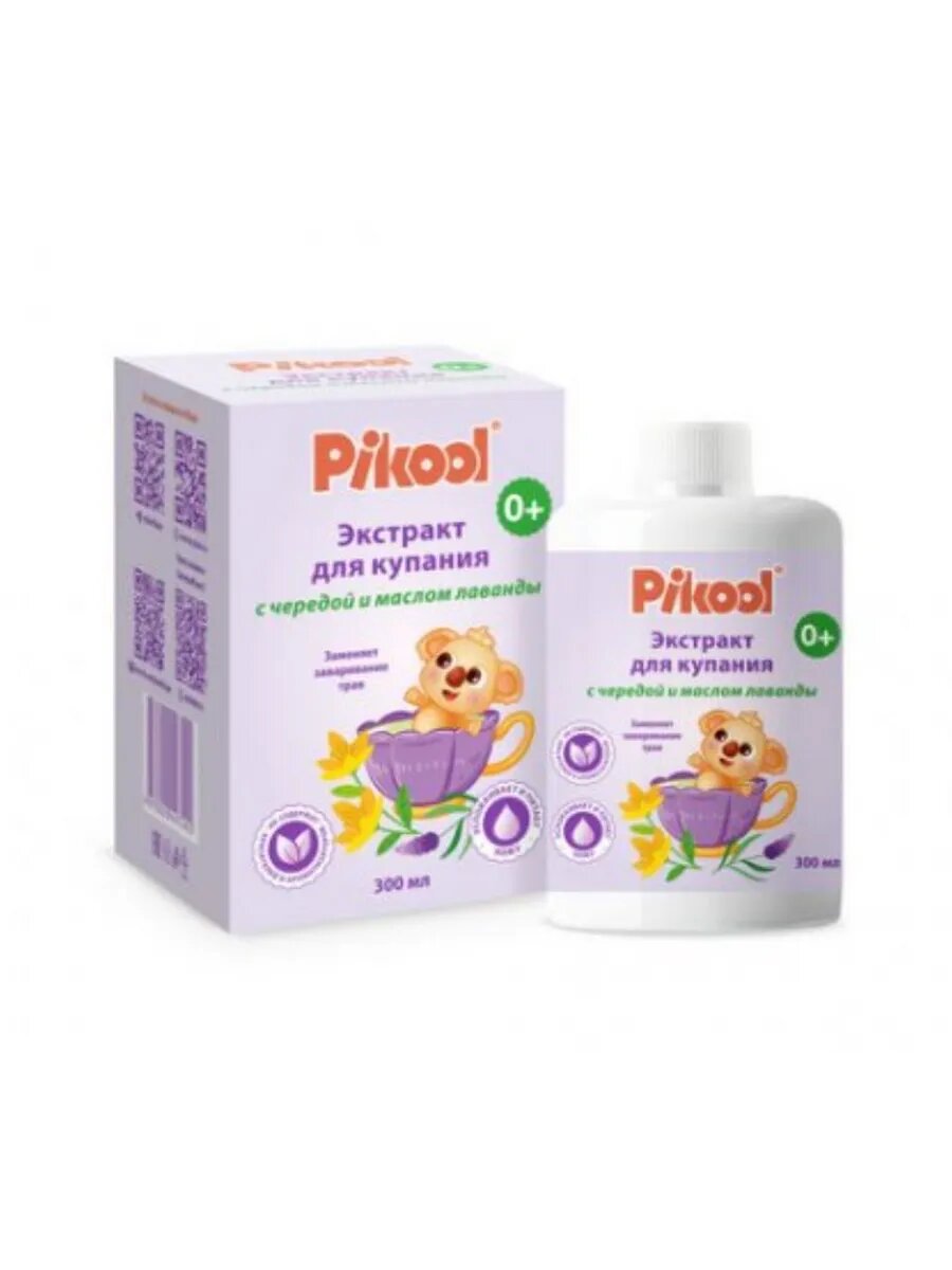 Pikool Экстракт для купания малышей, 0+, с чередой и лавандо