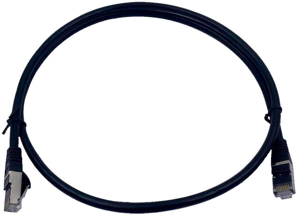 Патч-корд Buro литой (molded), STP, 7, 1м, черный