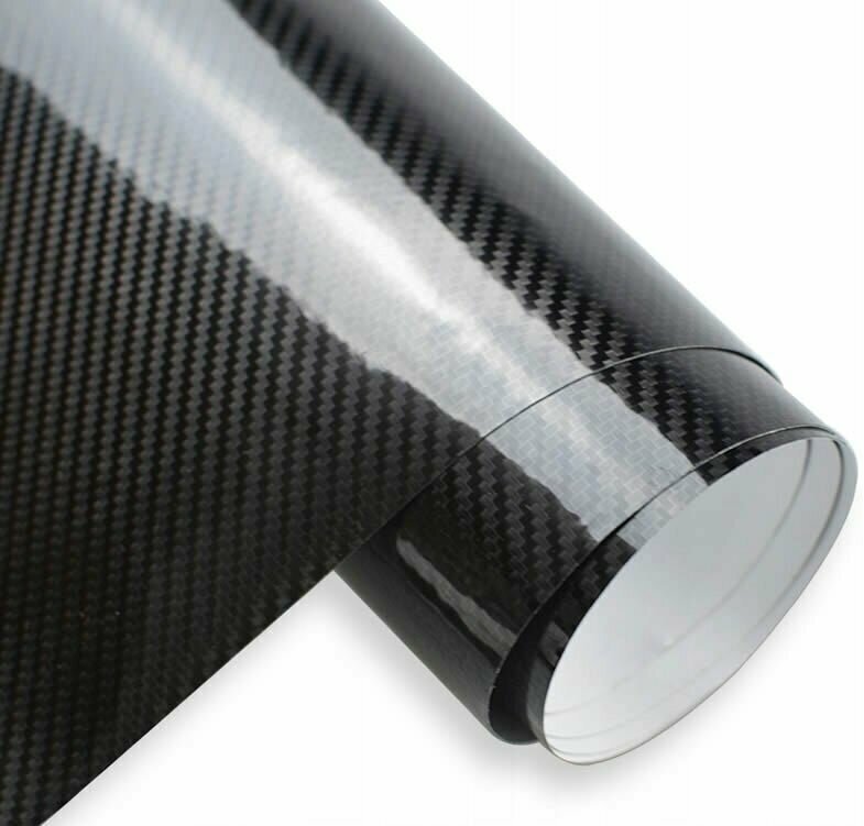Карбоновая пленка 5D карбон черный, виниловая 5Д для оклейки кузова авто - 30 x 152 см