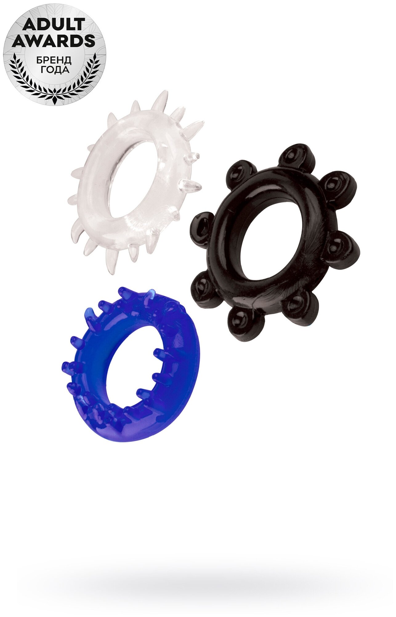 Набор колец "A-Toys by TOYFA", TPE, силикон, ассорти, Ø 3 см