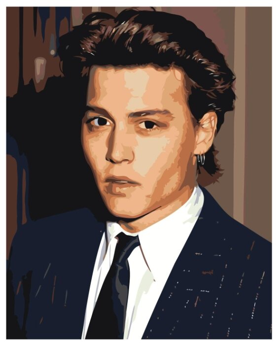 Джонни Депп 2 Раскраска картина по номерам на холсте