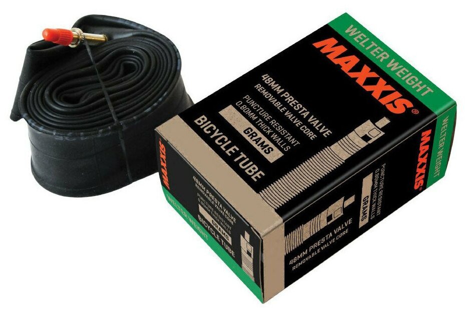 Камера 700x33/50C Maxxis Welter Weight 0.8 мм велосипедный ниппель 60 мм