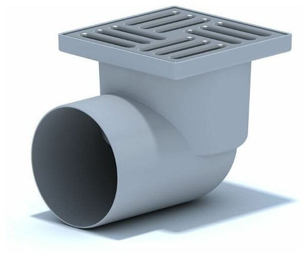 Трап 110 решётка-150*150 Ани пласт TQ1112 с сухим затвором, горизонтальный нерегулируемый, с решёткой из нержавеющей стали