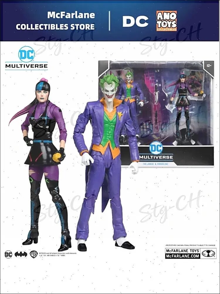 Игрушечные фигурки-украшения McFarlane DC The Joker Punchline Double Set 7 Inches