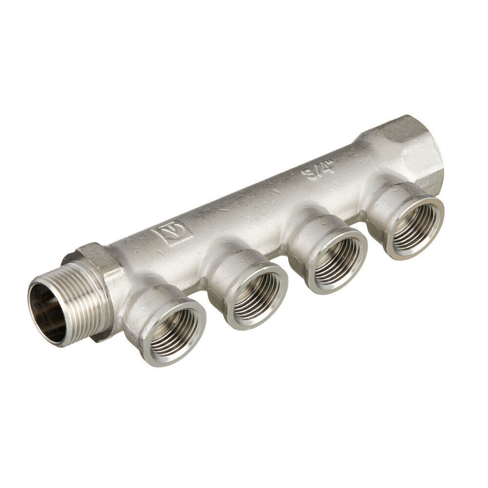 Коллектор Valtec 3/4 ВР(г) х 4 выхода 1/2 ВР(г) х 3/4 НР(ш) (VTc.550. N.0504)