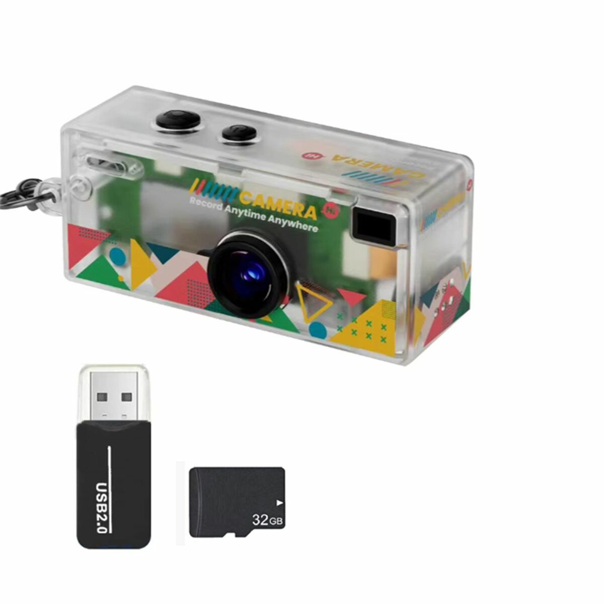 Блок-Брелок G6 Mini Thumb Camera 0.96Inch Retro С Картой Памяти 32G, Разрешение 1080p