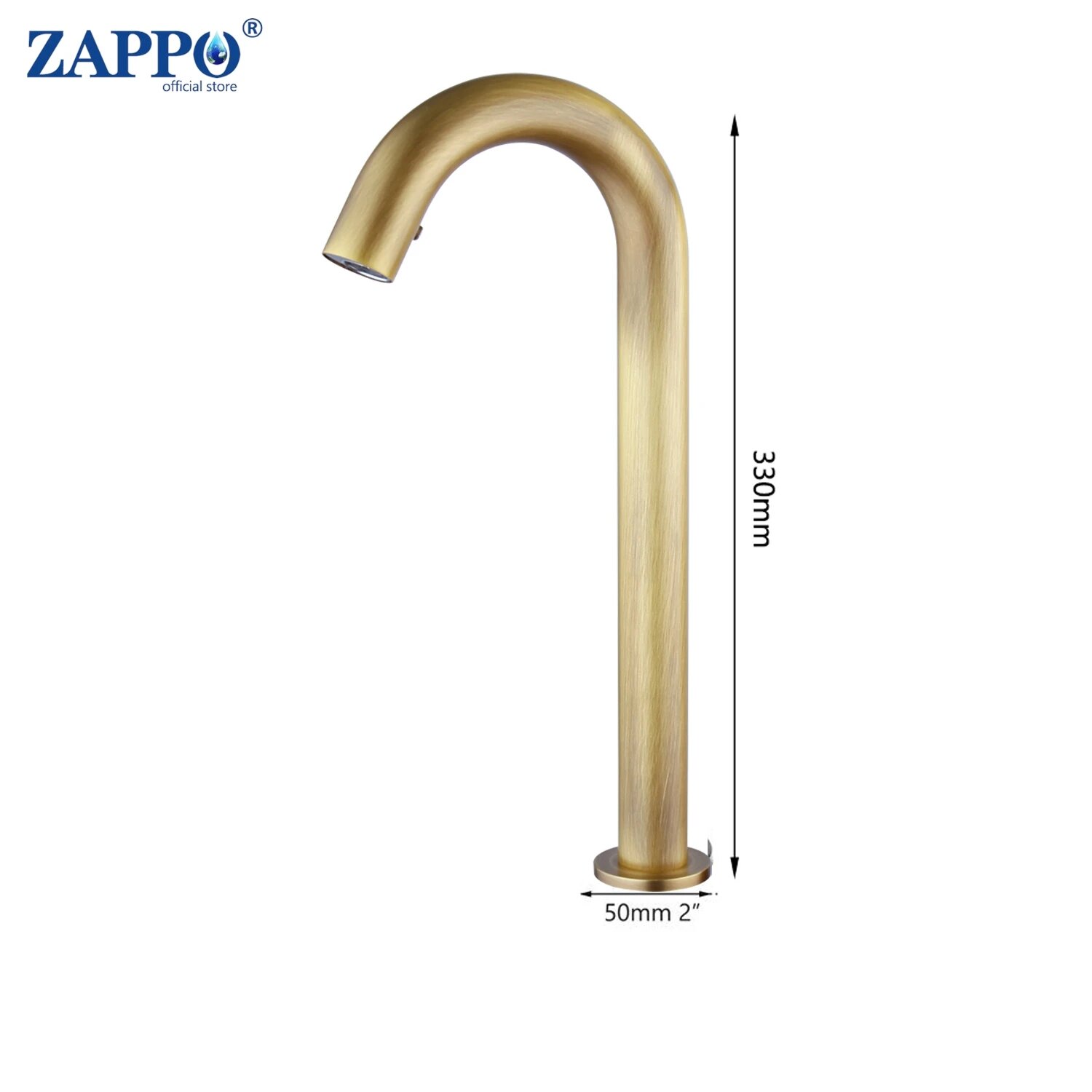 Зарядное устройство ZAPPO Nickel Brush Electronic Automatic Sensor Faucet Touchless Faucets Hands Free Bathroom Vessel Sink Faucets Mixer Taps 33cm