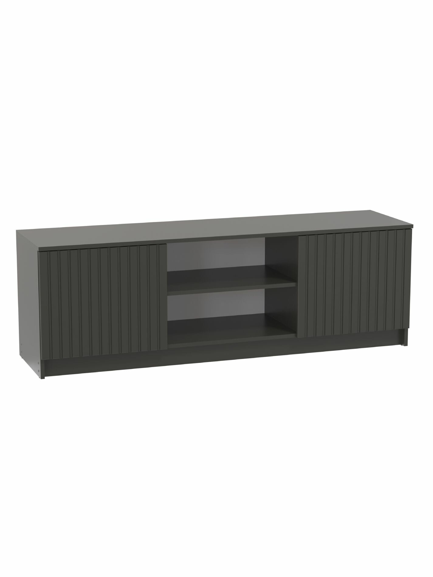 Тумба под ТВ 67.24 "Брандо" (ш.1600) МДФ Диамант серый/Графит 160х53,5х42
