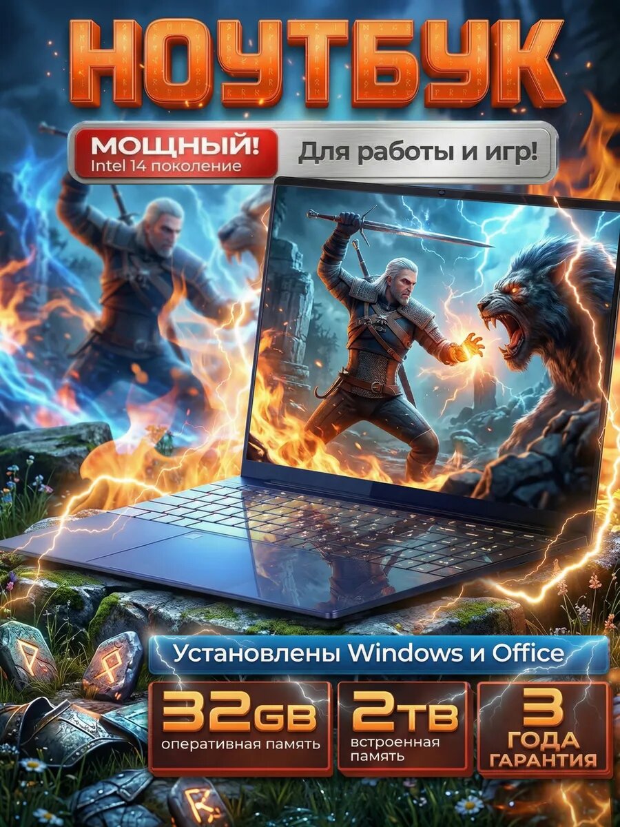 Ноутбук HiGH TECH R683 Intel H-Series RAM 32GB / SSD 2048GB