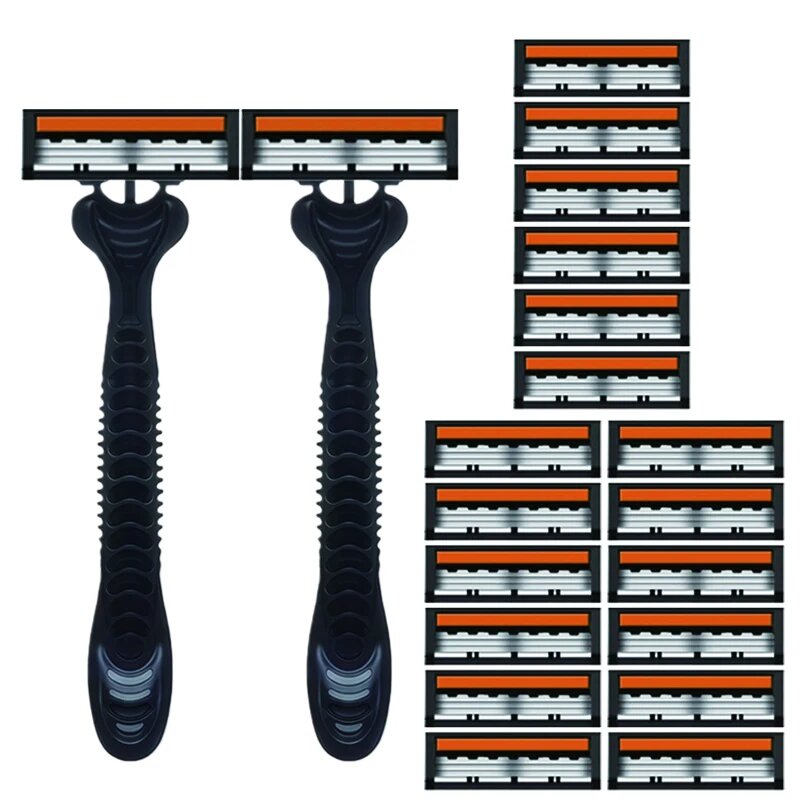 Многоразовая мужская бритва из нержавеющей стали 2 handle 18 blades