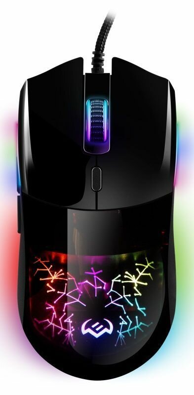 Игровая мышь SVEN RX-G800, 7200 DPI, RGB-подсветка. черная SV-021832